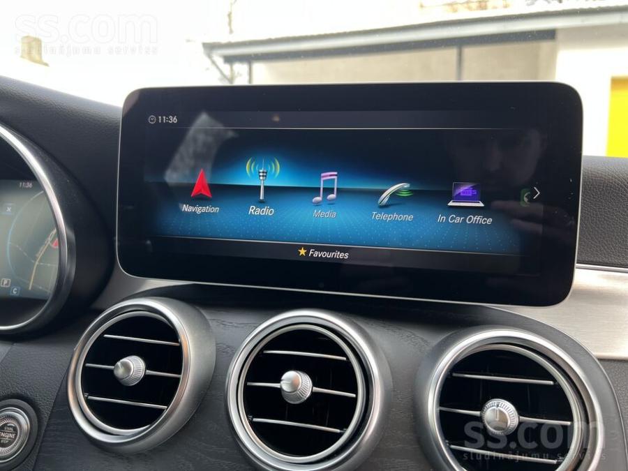 Grey Mercedes-Benz C 180 2018 in Liepaja, with an engine capacity of 1.60 L and mileage of 238 thousand km for 19250 €, photo 36 on AUTOMOTO.COM.LV