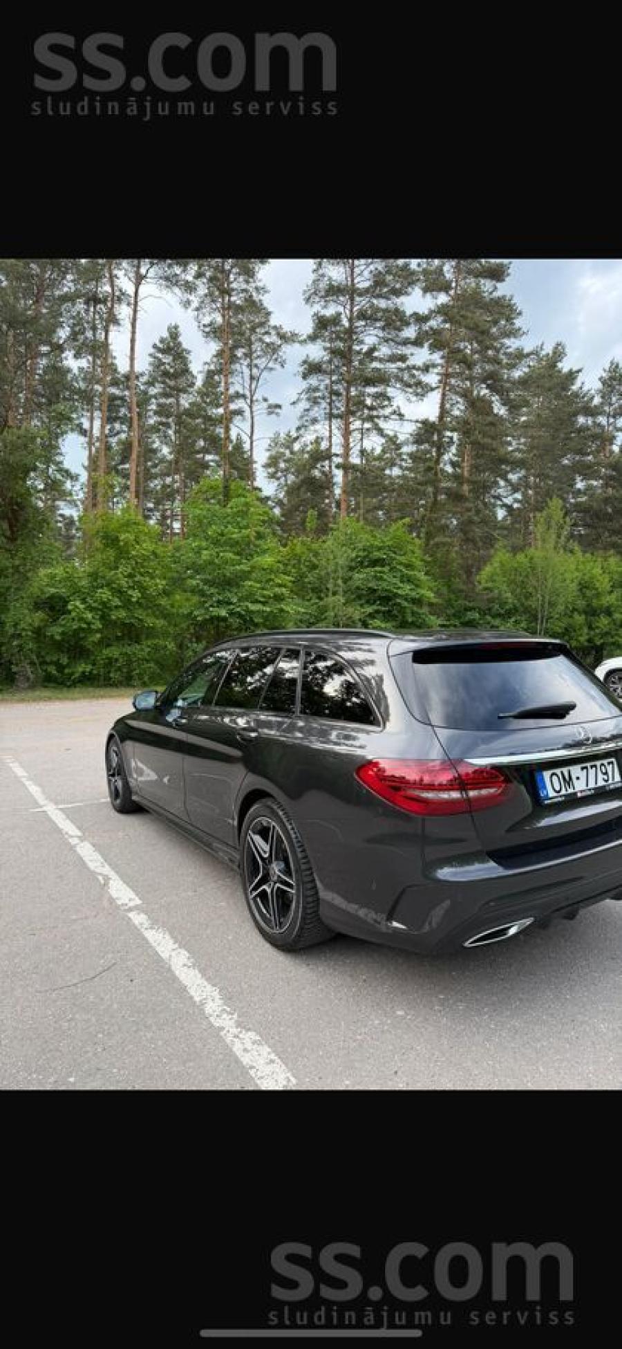 Grey Mercedes-Benz C 180 2020 in Riga, with an engine capacity of 1.50 L and mileage of 181 thousand km for 18900 €, photo 3 on AUTOMOTO.COM.LV