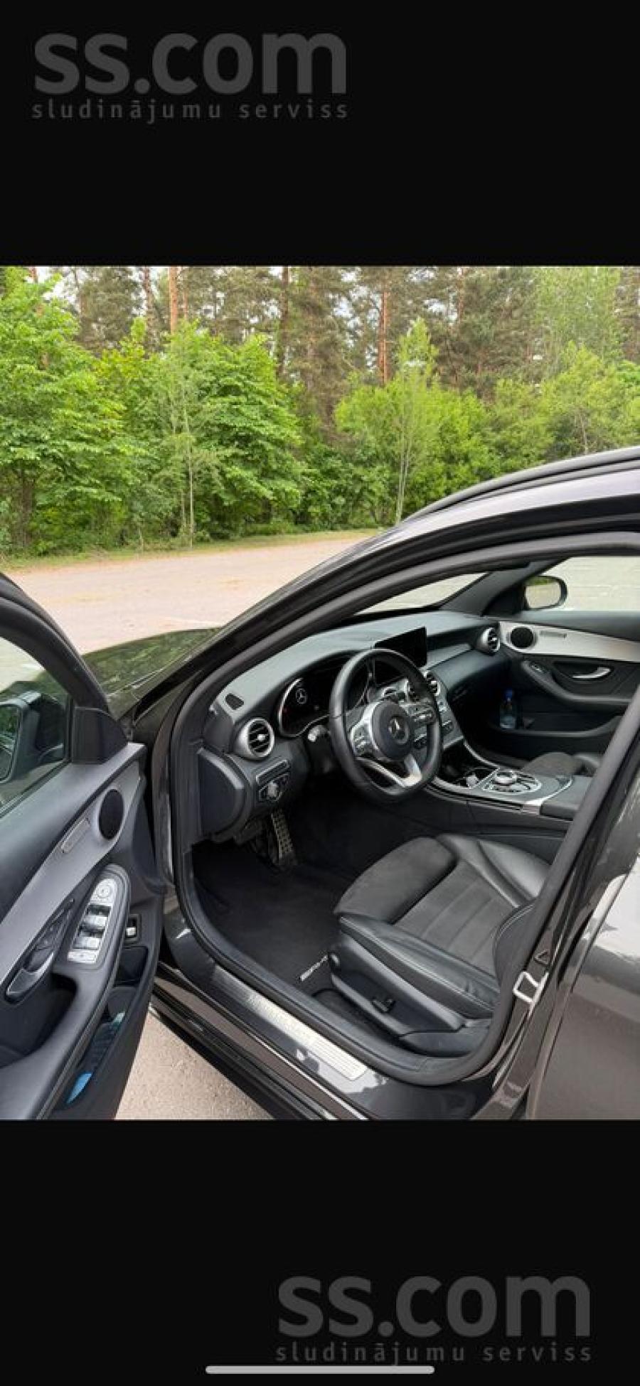 Grey Mercedes-Benz C 180 2020 in Riga, with an engine capacity of 1.50 L and mileage of 181 thousand km for 18900 €, photo 6 on AUTOMOTO.COM.LV