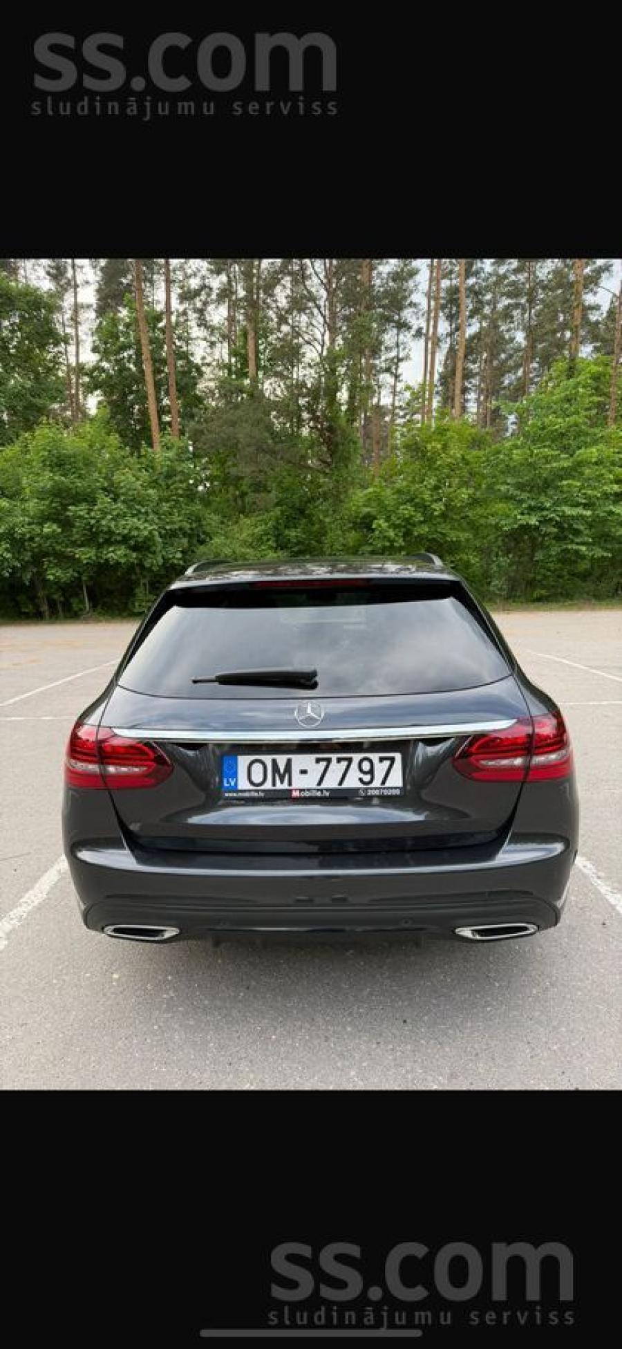 Grey Mercedes-Benz C 180 2020 in Riga, with an engine capacity of 1.50 L and mileage of 181 thousand km for 18900 €, photo 8 on AUTOMOTO.COM.LV