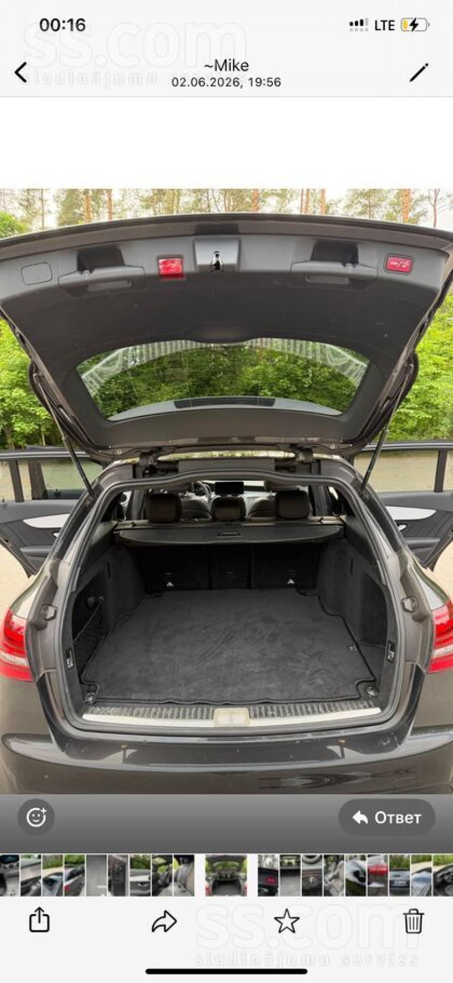 Grey Mercedes-Benz C 180 2020 in Riga, with an engine capacity of 1.50 L and mileage of 181 thousand km for 18900 €, photo 15 on AUTOMOTO.COM.LV