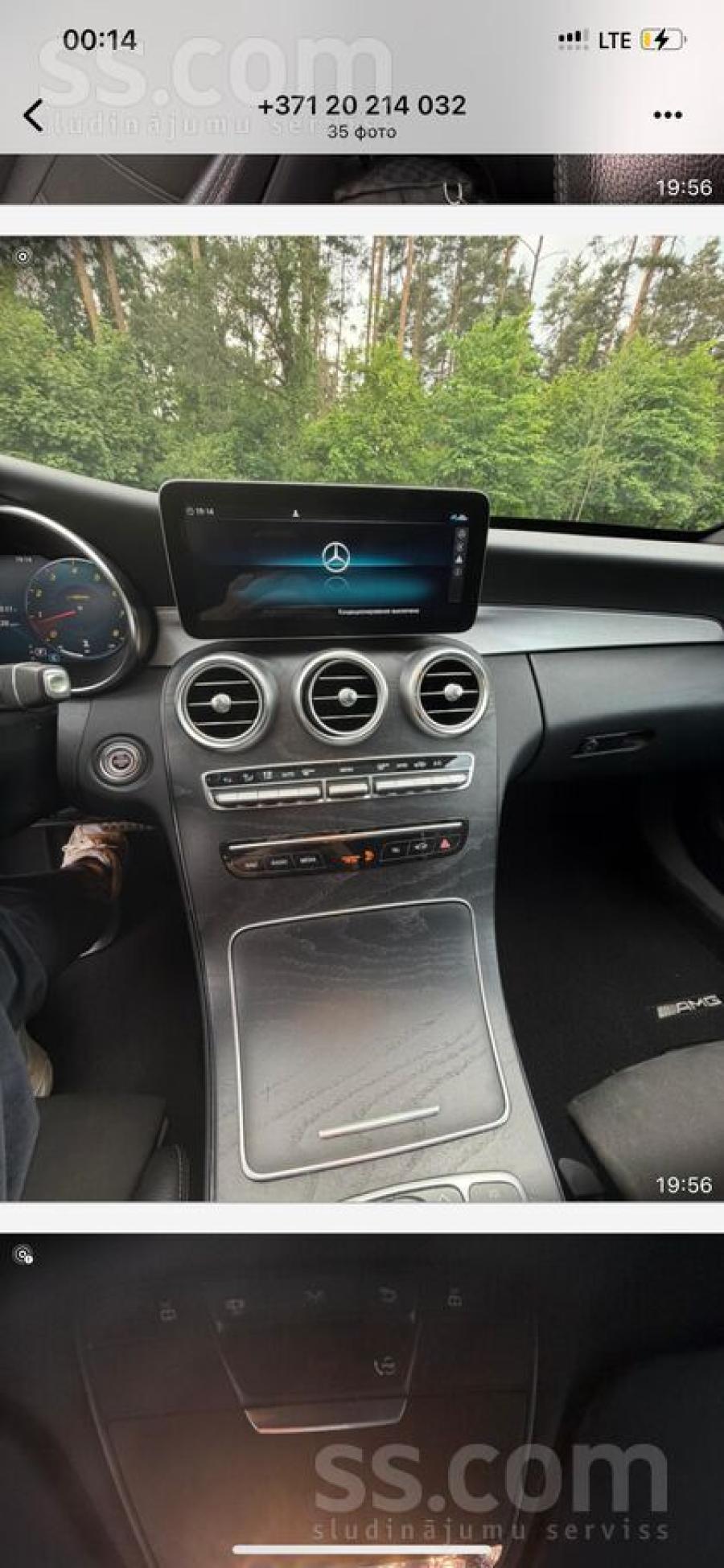 Grey Mercedes-Benz C 180 2020 in Riga, with an engine capacity of 1.50 L and mileage of 181 thousand km for 18900 €, photo 27 on AUTOMOTO.COM.LV