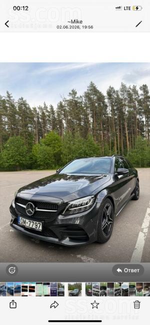 Grey Mercedes-Benz C 180 2020 in Riga, with an engine capacity of 1.50 L and mileage of 181 thousand km for 18900 €, photo 33 on AUTOMOTO.COM.LV