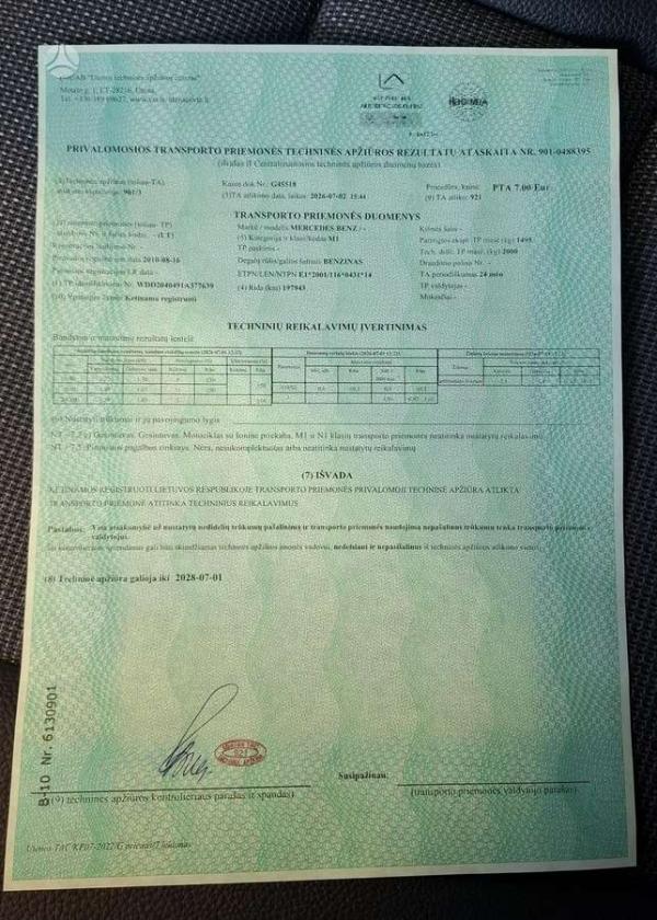 Белый Мерседес Ц 180 2010 в Утена, объемом двигателя 1.80 л и пробегом 198 тыс. км за 5600 €, фото 8 на AUTOMOTO.COM.LV