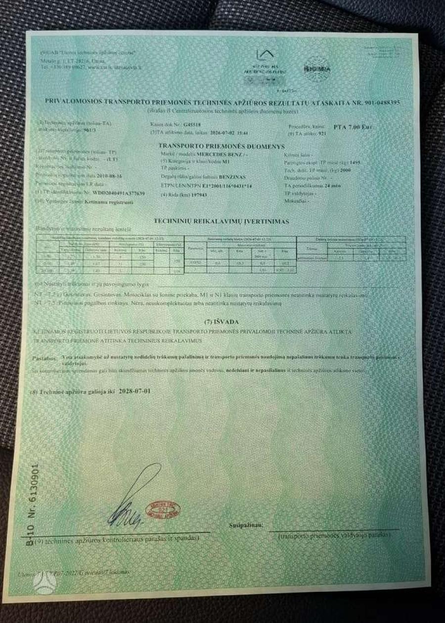 Белый Мерседес Ц 180 2010 в Утена, объемом двигателя 1.80 л и пробегом 198 тыс. км за 5400 €, фото 9 на AUTOMOTO.COM.LV