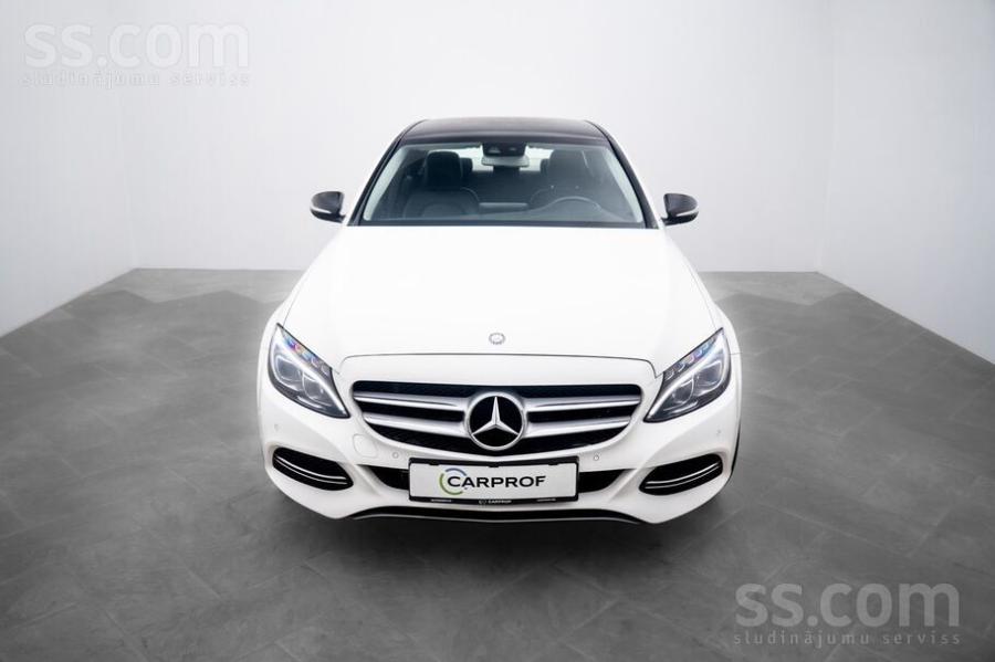 White Mercedes-Benz C 180 2014 in Tallinn, with an engine capacity of 1.60 L and mileage of 284 thousand km for 12499 €, photo 3 on AUTOMOTO.COM.LV
