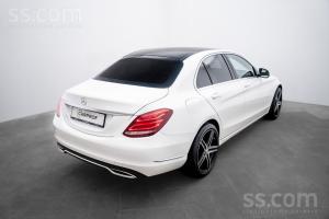 White Mercedes-Benz C 180 2014 in Tallinn, with an engine capacity of 1.60 L and mileage of 284 thousand km for 12499 €, photo 5 on AUTOMOTO.COM.LV