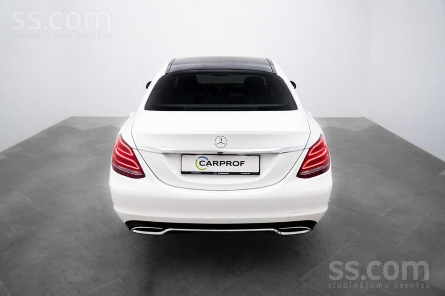 White Mercedes-Benz C 180 2014 in Tallinn, with an engine capacity of 1.60 L and mileage of 284 thousand km for 12499 €, photo 6 on AUTOMOTO.COM.LV