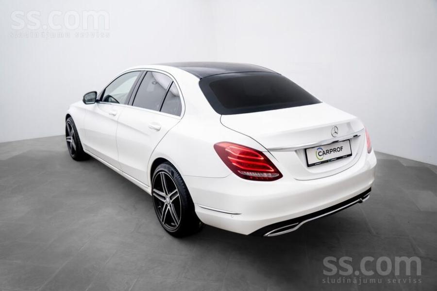 White Mercedes-Benz C 180 2014 in Tallinn, with an engine capacity of 1.60 L and mileage of 284 thousand km for 12499 €, photo 7 on AUTOMOTO.COM.LV