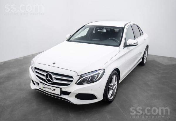 White Mercedes-Benz C 180 2018 in Tallinn, with an engine capacity of 1.60 L and mileage of 269 thousand km for 12499 €, photo 1 on AUTOMOTO.COM.LV