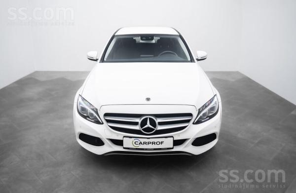 White Mercedes-Benz C 180 2018 in Tallinn, with an engine capacity of 1.60 L and mileage of 269 thousand km for 12499 €, photo 2 on AUTOMOTO.COM.LV