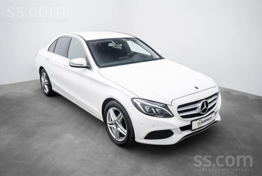 White Mercedes-Benz C 180 2018 in Tallinn, with an engine capacity of 1.60 L and mileage of 269 thousand km for 12499 €, photo 4 on AUTOMOTO.COM.LV