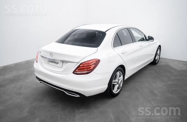 White Mercedes-Benz C 180 2018 in Tallinn, with an engine capacity of 1.60 L and mileage of 269 thousand km for 12499 €, photo 4 on AUTOMOTO.COM.LV