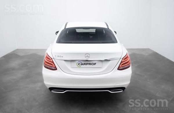 White Mercedes-Benz C 180 2018 in Tallinn, with an engine capacity of 1.60 L and mileage of 269 thousand km for 12499 €, photo 5 on AUTOMOTO.COM.LV