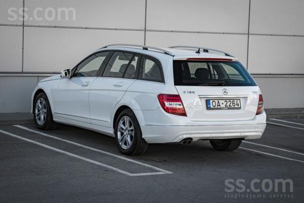 White Mercedes-Benz C 180 2013 in Riga, with an engine capacity of 2.20 L and mileage of 0 thousand km for 6990 €, photo 6 on AUTOMOTO.COM.LV