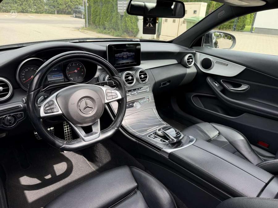Black Mercedes-Benz C 200 2016 in Kaunas, with an engine capacity of 2.00 L and mileage of 176 thousand km for 14800 €, photo 8 on AUTOMOTO.COM.LV
