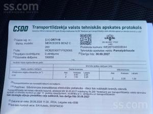 Черный Мерседес Ц 200 2007 в Рига, объемом двигателя 2.10 л и пробегом 191 тыс. км за 3700 €, фото 23 на AUTOMOTO.COM.LV