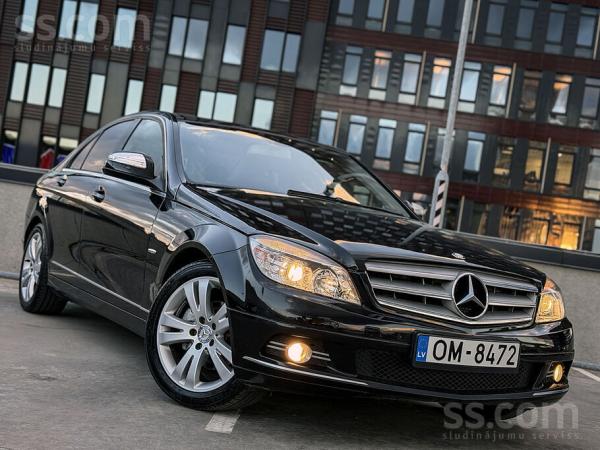 Black Mercedes-Benz C 200 2008 in Riga, with an engine capacity of 2.10 L and mileage of 222 thousand km for 4750 €, photo 8 on AUTOMOTO.COM.LV