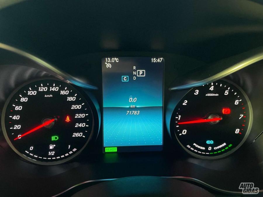 Black Mercedes-Benz C 200 2019 in Kaunas, with an engine capacity of 1.50 L and mileage of 72 thousand km for 27529 €, photo 17 on AUTOMOTO.COM.LV