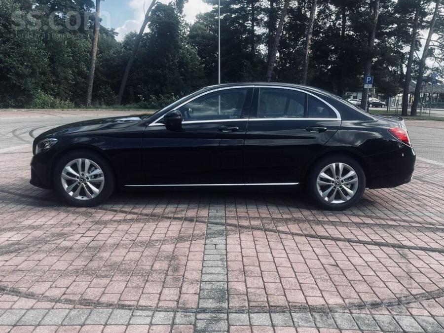 Black Mercedes-Benz C 200 2019 in Ventspils, with an engine capacity of 1.60 L and mileage of 158 thousand km for 18500 €, photo 8 on AUTOMOTO.COM.LV