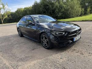 Black Mercedes-Benz C 200 2023 in Kaunas, with an engine capacity of 1.50 L and mileage of 43 thousand km for 28600 €, photo 7 on AUTOMOTO.COM.LV