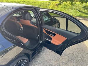 Black Mercedes-Benz C 200 2023 in Kaunas, with an engine capacity of 1.50 L and mileage of 43 thousand km for 28600 €, photo 39 on AUTOMOTO.COM.LV