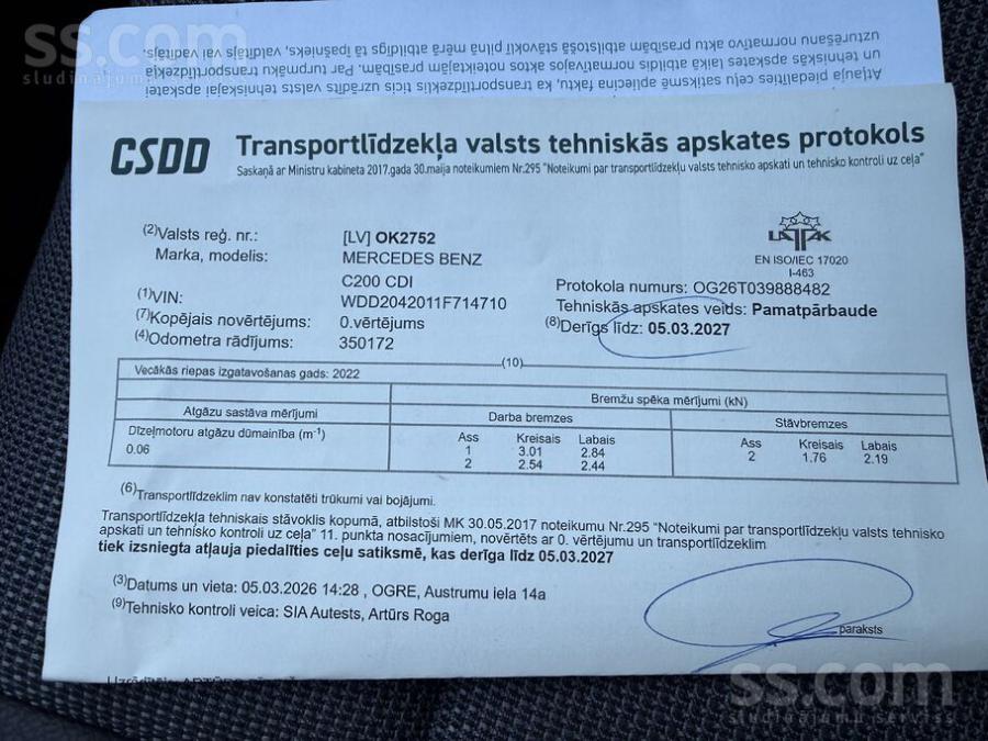 Melns Mercedes-Benz C 200 2011 Rīga, ar dzinēja tilpumu 2.20 L un nobraukumu 350 tūkst. km par 5490 €, foto 21 vietnē AUTOMOTO.COM.LV