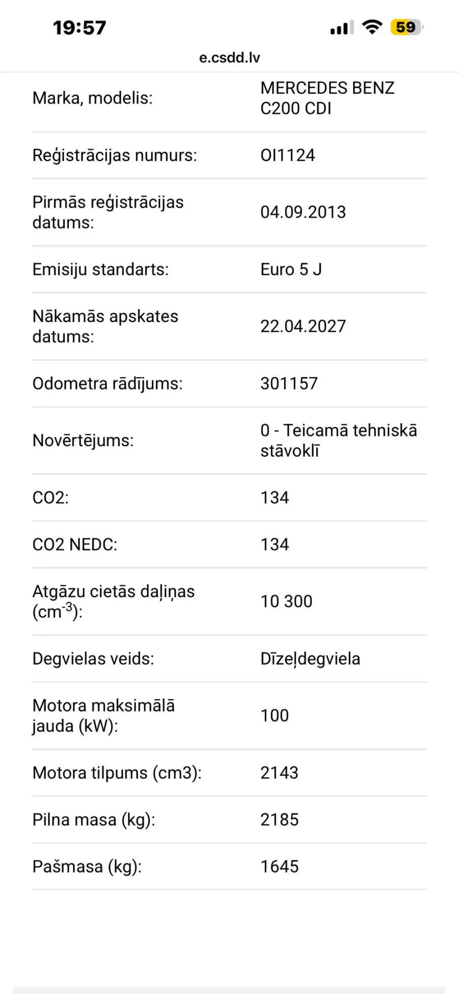Черный Мерседес Ц 200 2013 в Екабпилс, объемом двигателя 2.00 л и пробегом 302 тыс. км за 6700 €, фото 26 на AUTOMOTO.COM.LV