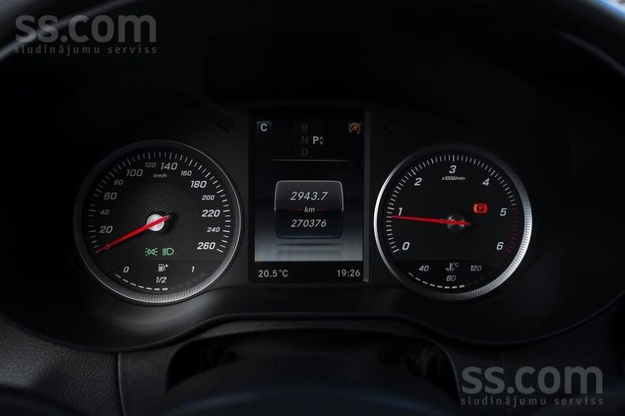 Black Mercedes-Benz C 200 2015 in Jelgava, with an engine capacity of 1.60 L and mileage of 270 thousand km for 11500 €, photo 19 on AUTOMOTO.COM.LV