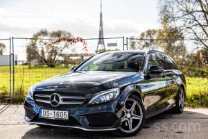 Black Mercedes-Benz C 200 2016 in Riga, with an engine capacity of 2.20 L and mileage of 264 thousand km for 13990 €, photo  on AUTOMOTO.COM.LV