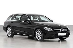 Black Mercedes-Benz C 200 2018 in Kaunas, with an engine capacity of 1.50 L and mileage of 87 thousand km for 23935 €, photo  on AUTOMOTO.COM.LV