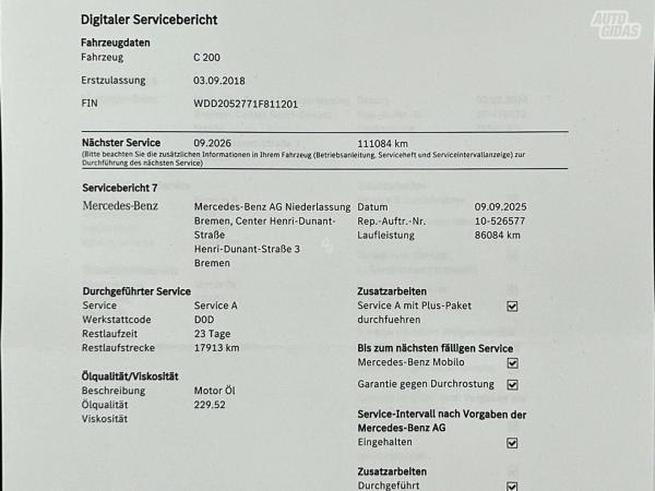 Черный Мерседес Ц 200 2018 в Каунас, объемом двигателя 1.50 л и пробегом 87 тыс. км за 23935 €, фото 4 на AUTOMOTO.COM.LV