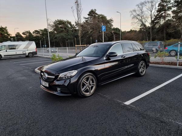 Black Mercedes-Benz C 200 2019 in Tallinn, with an engine capacity of 1.60 L and mileage of 155 thousand km for 16700 €, photo 1 on AUTOMOTO.COM.LV
