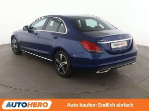 Blue Mercedes-Benz C 200 2020 in Kaunas, with an engine capacity of 1.60 L and mileage of 85 thousand km for 26695 €, photo 4 on AUTOMOTO.COM.LV