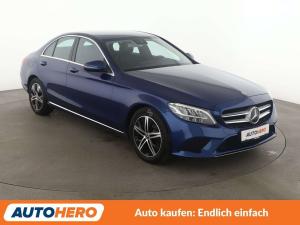 Blue Mercedes-Benz C 200 2020 in Kaunas, with an engine capacity of 1.60 L and mileage of 85 thousand km for 26695 €, photo 8 on AUTOMOTO.COM.LV