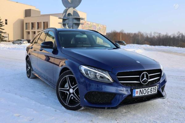 Blue Mercedes-Benz C 200 2016 in Alytus, with an engine capacity of 2.20 L and mileage of 259 thousand km for 13600 €, photo 2 on AUTOMOTO.COM.LV