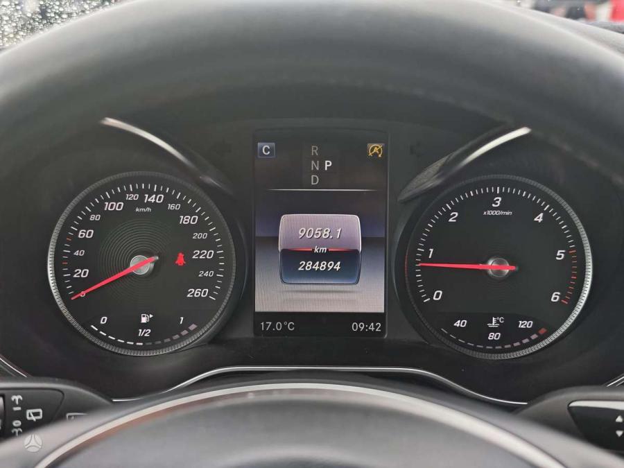 Blue Mercedes-Benz C 200 2017 in Vilnius, with an engine capacity of 2.14 L and mileage of 285 thousand km for 10500 €, photo 13 on AUTOMOTO.COM.LV