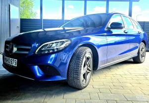 Blue Mercedes-Benz C 200 2019 in Klaipeda, with an engine capacity of 1.60 L and mileage of 208 thousand km for 18000 €, photo  on AUTOMOTO.COM.LV