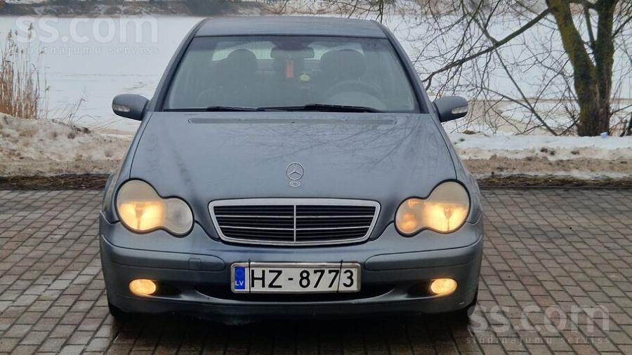 Grey Mercedes-Benz C 200 2004 in Riga, with an engine capacity of 2.20 L and mileage of 0 thousand km for 1190 €, photo 8 on AUTOMOTO.COM.LV