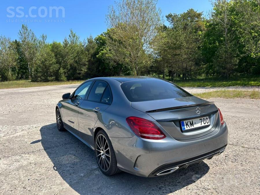 Grey Mercedes-Benz C 200 2018 in Liepaja, with an engine capacity of 2.20 L and mileage of 167 thousand km for 49900 €, photo 8 on AUTOMOTO.COM.LV