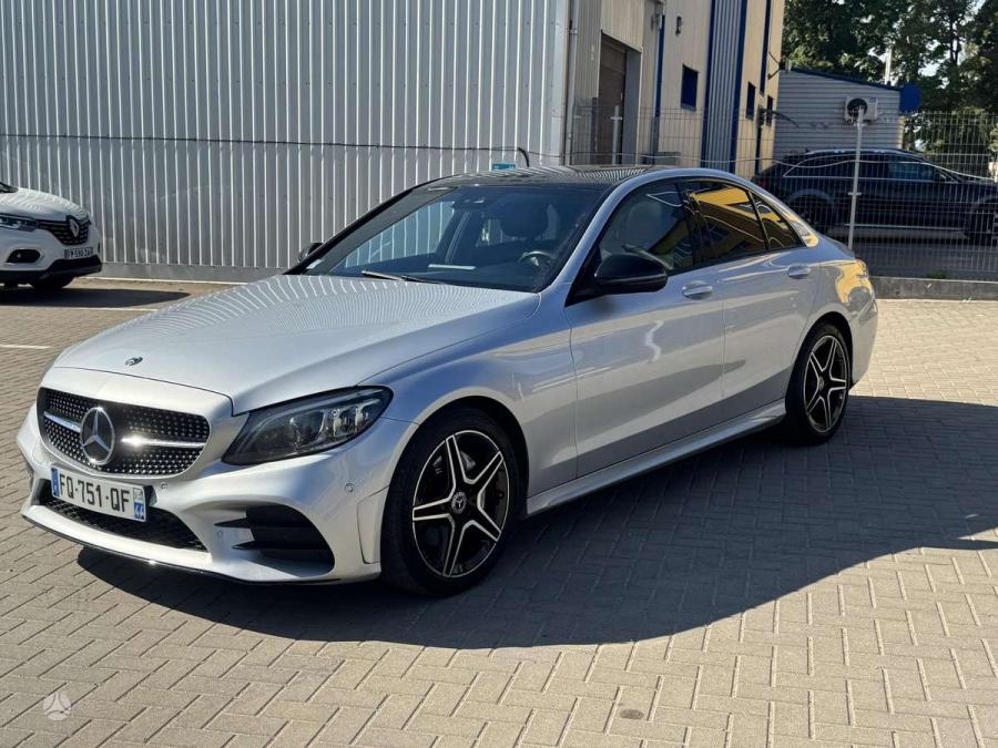 Grey Mercedes-Benz C 200 2020 in Taurage, with an engine capacity of 1.60 L and mileage of 330 thousand km for 15300 €, photo 1 on AUTOMOTO.COM.LV