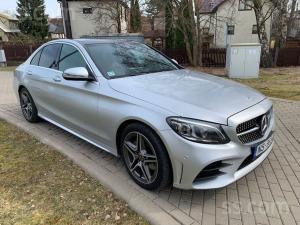 Grey Mercedes-Benz C 200 2021 in Riga, with an engine capacity of 1.60 L and mileage of 163 thousand km for 21200 €, photo 3 on AUTOMOTO.COM.LV