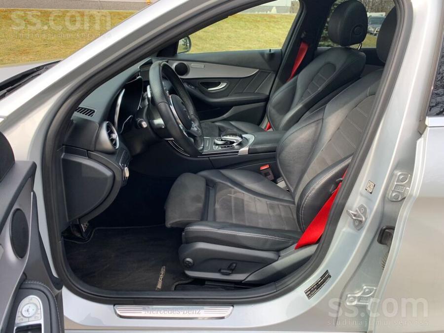 Grey Mercedes-Benz C 200 2021 in Riga, with an engine capacity of 1.60 L and mileage of 163 thousand km for 21200 €, photo 8 on AUTOMOTO.COM.LV