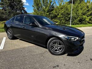 Grey Mercedes-Benz C 200 2022 in Vilnius, with an engine capacity of 1.50 L and mileage of 129 thousand km for 28999 €, photo 4 on AUTOMOTO.COM.LV