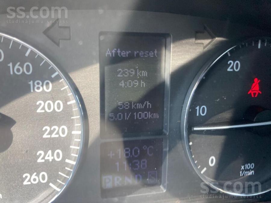 Grey Mercedes-Benz C 200 2005 in Riga, with an engine capacity of 2.20 L and mileage of 0 thousand km for 2300 €, photo 8 on AUTOMOTO.COM.LV