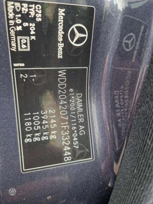 Серый Мерседес Ц 200 2009 в Каунас, объемом двигателя 2.15 л и пробегом 254 тыс. км за 4200 €, фото 28 на AUTOMOTO.COM.LV