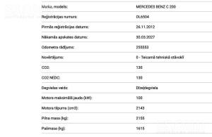 Pelēks Mercedes-Benz C 200 2012 Rīga, ar dzinēja tilpumu 2.20 L un nobraukumu 0 tūkst. km par 5990 €, foto 26 vietnē AUTOMOTO.COM.LV
