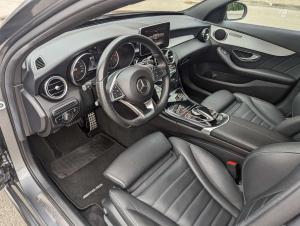 Grey Mercedes-Benz C 200 2017 in Alytus, with an engine capacity of 2.14 L and mileage of 289 thousand km for 11350 €, photo 11 on AUTOMOTO.COM.LV