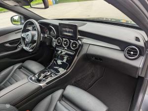 Grey Mercedes-Benz C 200 2017 in Alytus, with an engine capacity of 2.14 L and mileage of 289 thousand km for 11350 €, photo 13 on AUTOMOTO.COM.LV