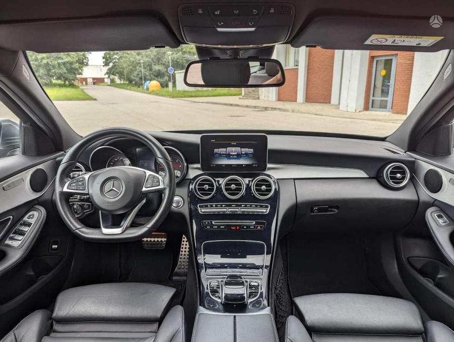 Grey Mercedes-Benz C 200 2017 in Alytus, with an engine capacity of 2.14 L and mileage of 289 thousand km for 11350 €, photo 14 on AUTOMOTO.COM.LV
